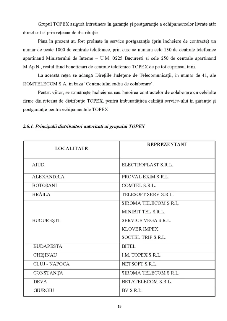 Structura organizatorică a firmei Topex - structură de tip hibrid ...