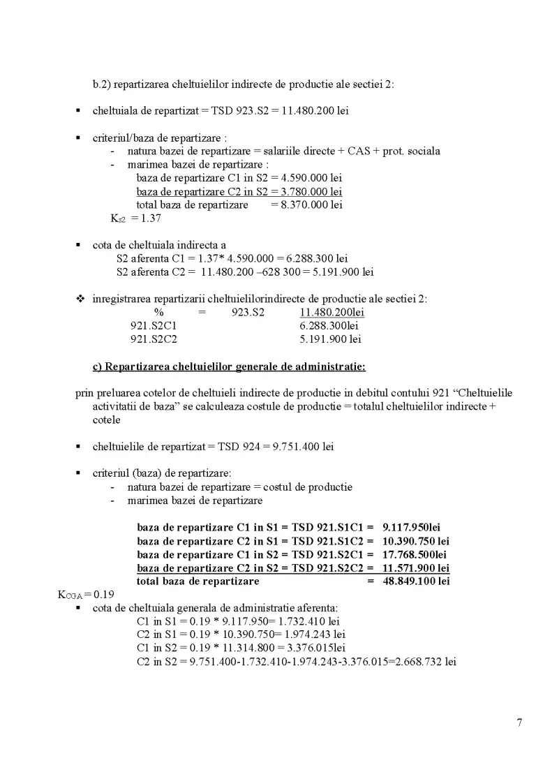 Metoda de calculație a costurilor pe comenzi în variantă fără ...