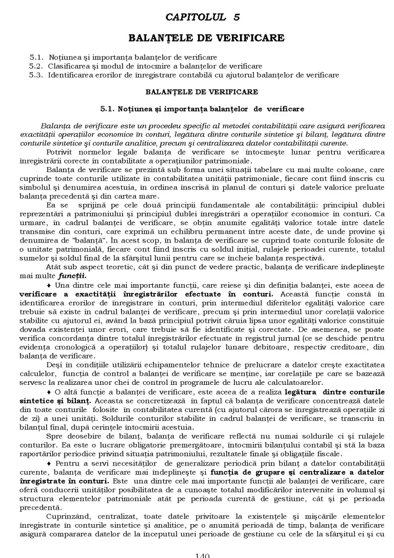 Contabilitate - curs 5 - balanțe de verificare - Curs - Contabilitate ...