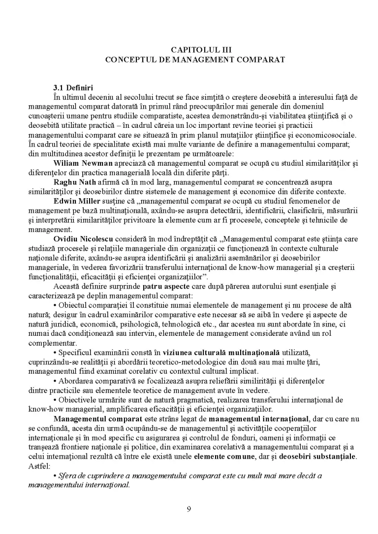 Management Comparat - Referat - Management #161335 | RegieLive