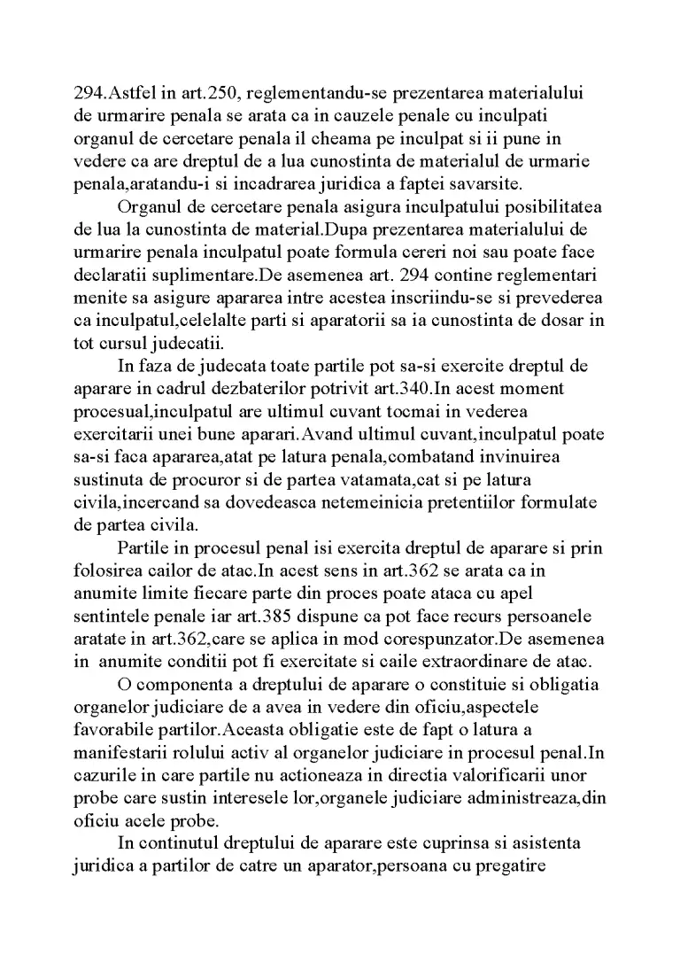 Principiul garantării dreptului la apărare - Referat - Drept #162077 ...