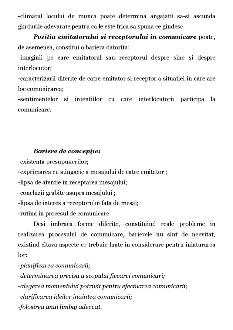 Noțiuni generale privind procesul de comunicare și rolul comunicării în ...