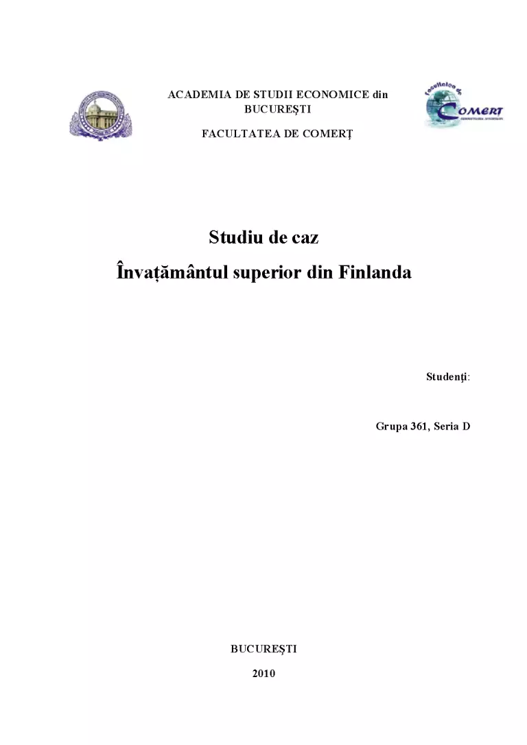 Sistemul de învățământ din Finlanda - Referat - Economie #165022 ...