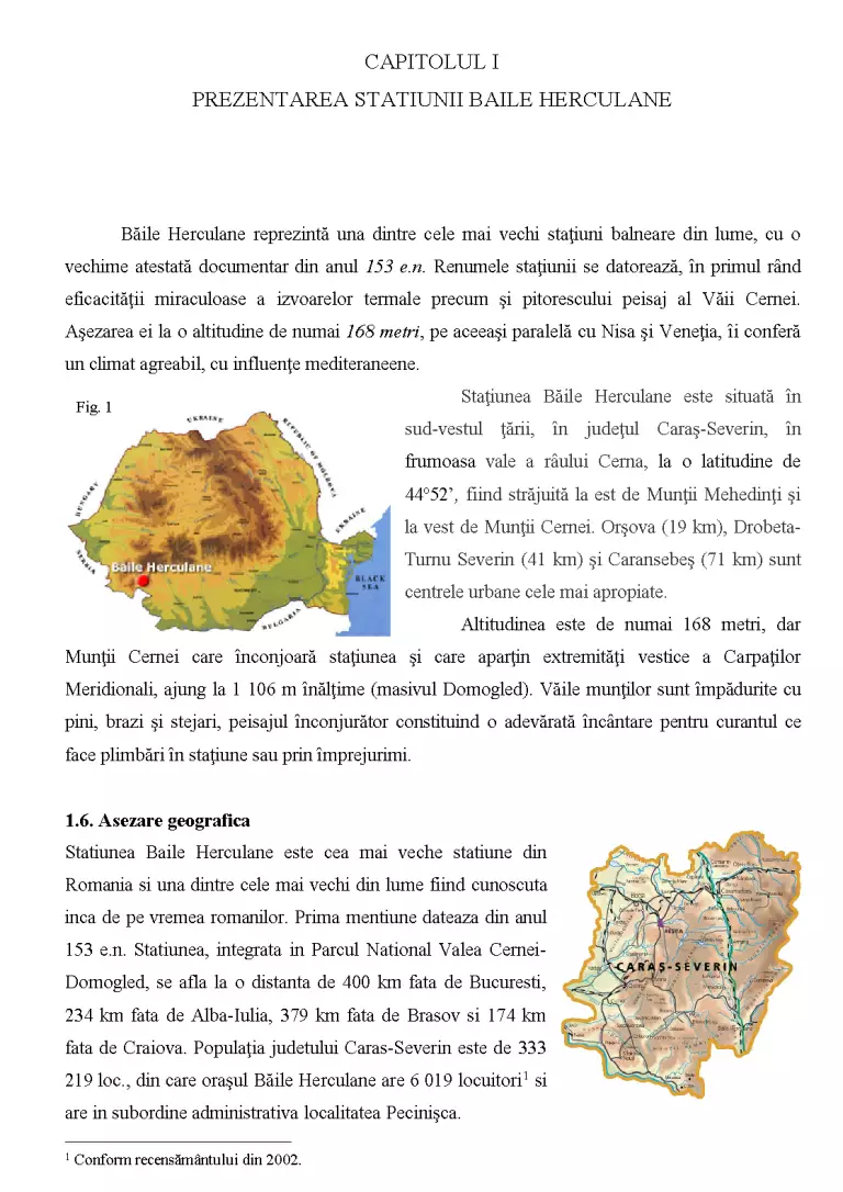 Determinarea Gradului de Atractivitate al Stațiunii Turistice Băile ...