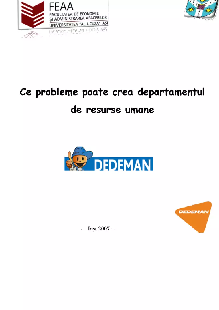 Ce probleme poate crea departamentul de resurse umane - Dedeman ...