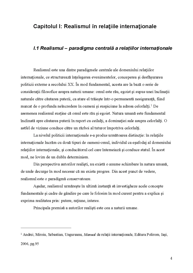 Realismul și Crizele Războiului Rece - Proiect - Științe Politice ...