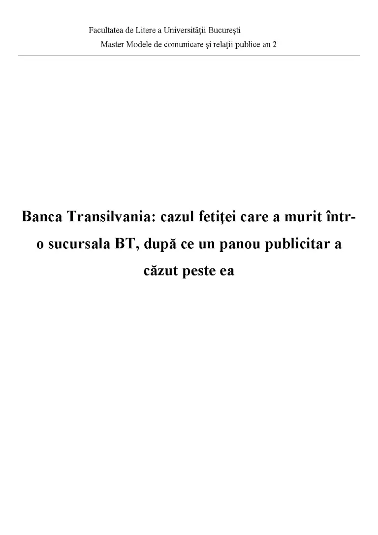 Banca Transilvania - cazul fetiței care a murit într-o sucursală BT ...