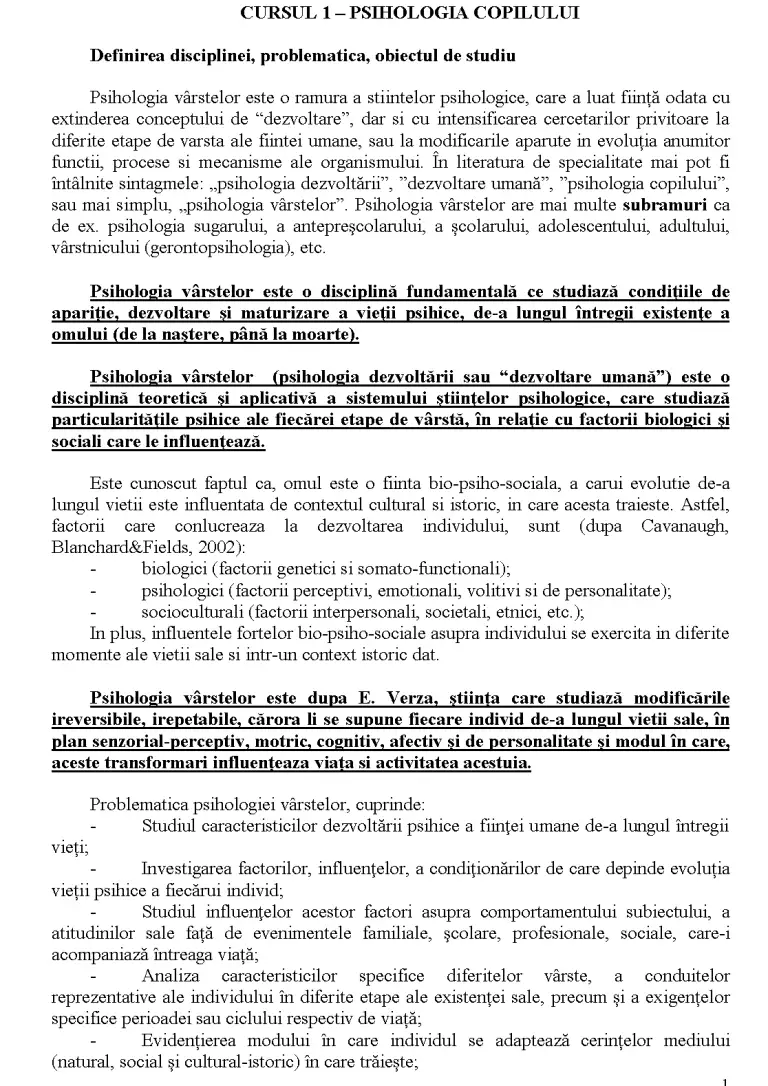 Psihologia Copilului - Curs - Psihologie #173709 | RegieLive