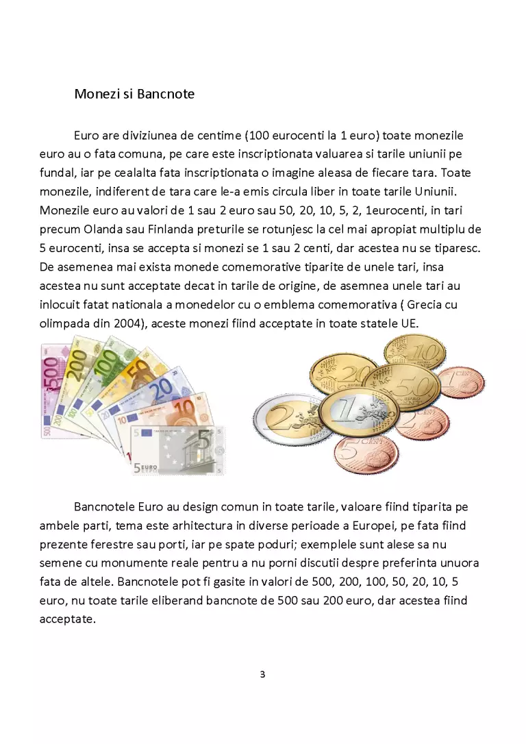 Istoria și apariția euro - comparație curs valutar cu dolarul - Proiect ...