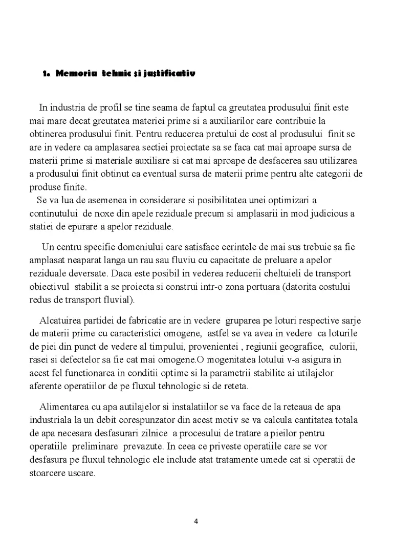Proiect la Utilaje pentru Prelucrarea Pieilor - Proiect - Chimie ...