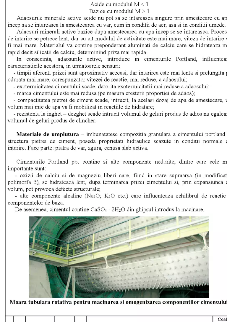 Procesele fizico-chimice la tratarea termică a cimentului Portland ...