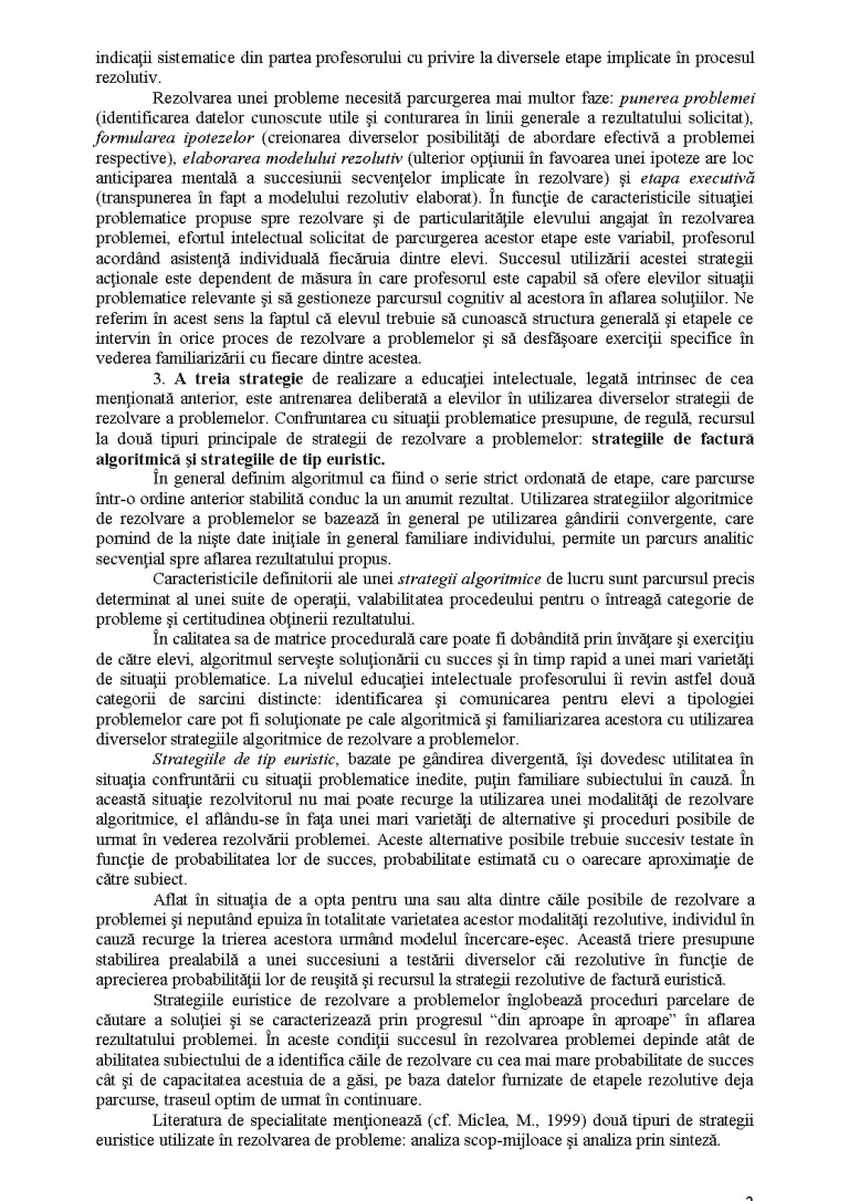 Finalitățile Educatiei Intelectuale - Referat - Pedagogie #191924 ...