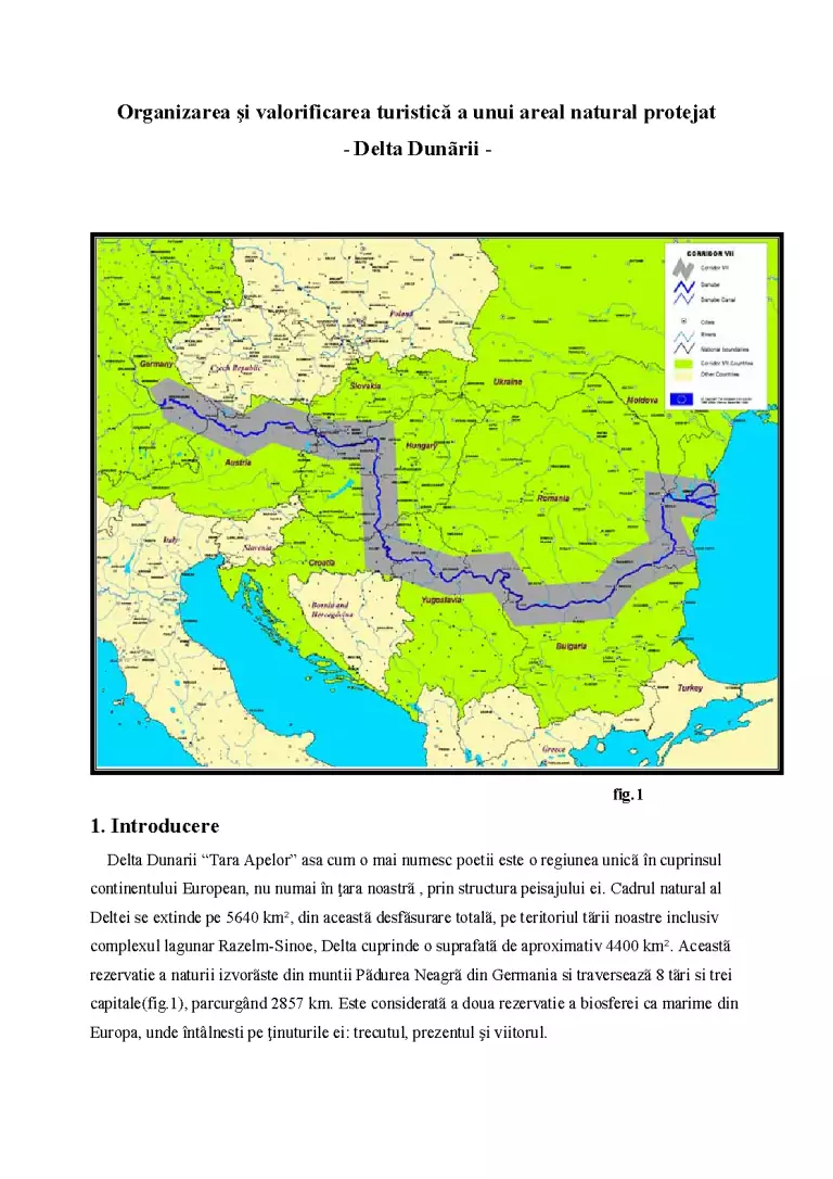 Organizarea și Valorificarea Turistică a unui Areal Natural Protejat ...