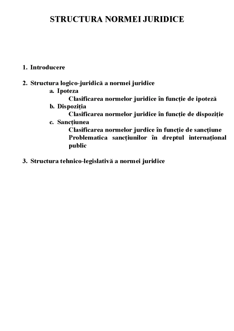 Structura normei juridice - Referat - Drept #194918 | RegieLive