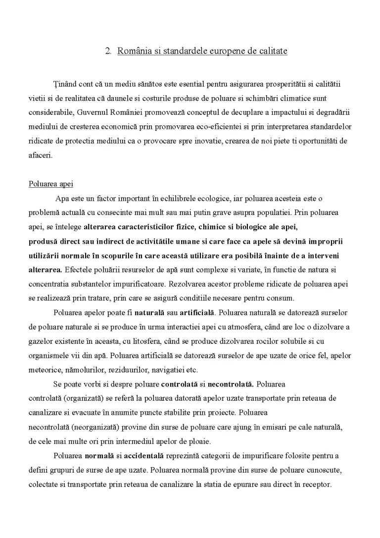 Calitatea Mediului - Standarde și Aplicații - Proiect - Ecologie ...