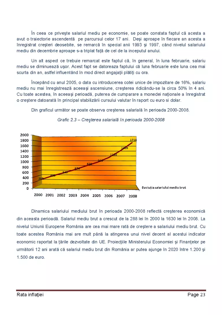 Rata Inflației - Proiect - Economie #199248 | RegieLive