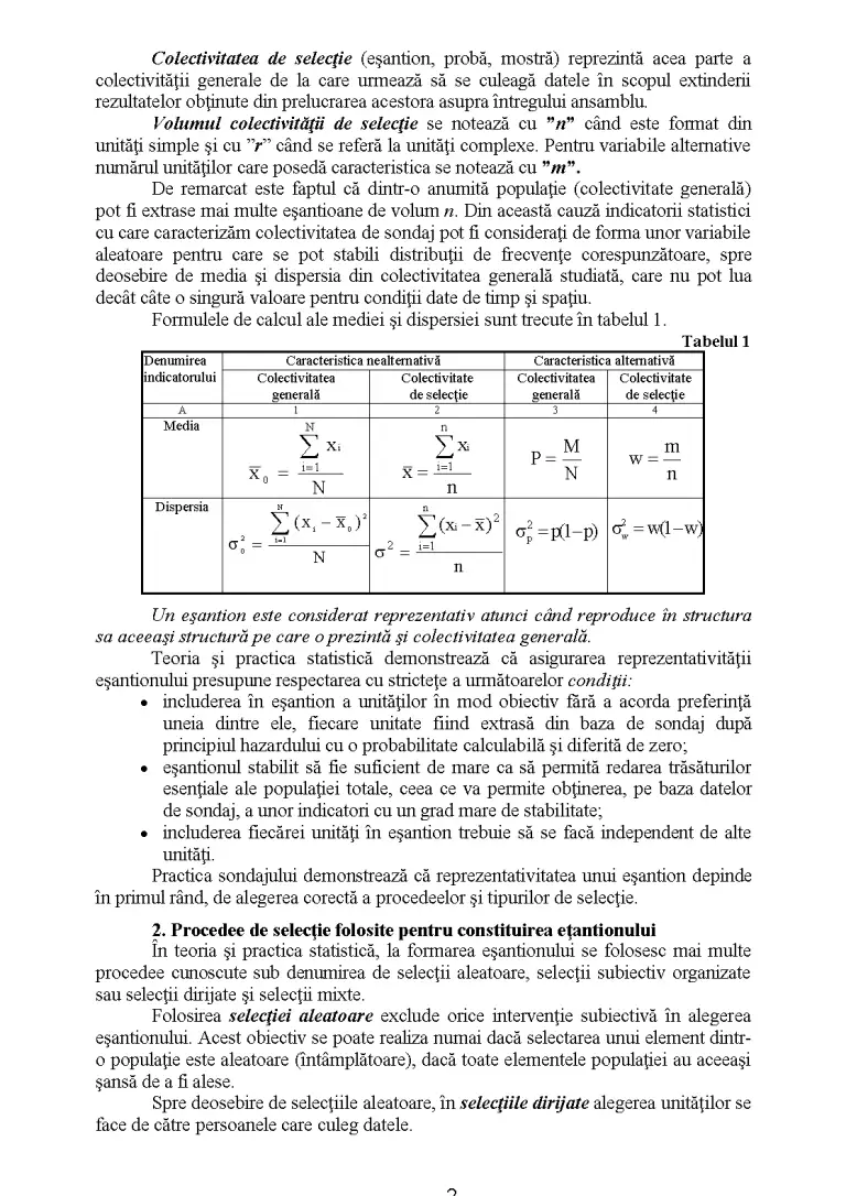Cercetarea prin Sondaj - Curs - Statistică #20040 | RegieLive