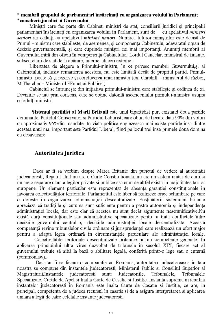 Sisteme administrative comparate - Germania - Marea Britanie - Referat ...