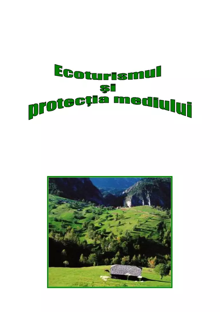 Ecoturismul și protecția mediului - Proiect - Turism #201539 | RegieLive