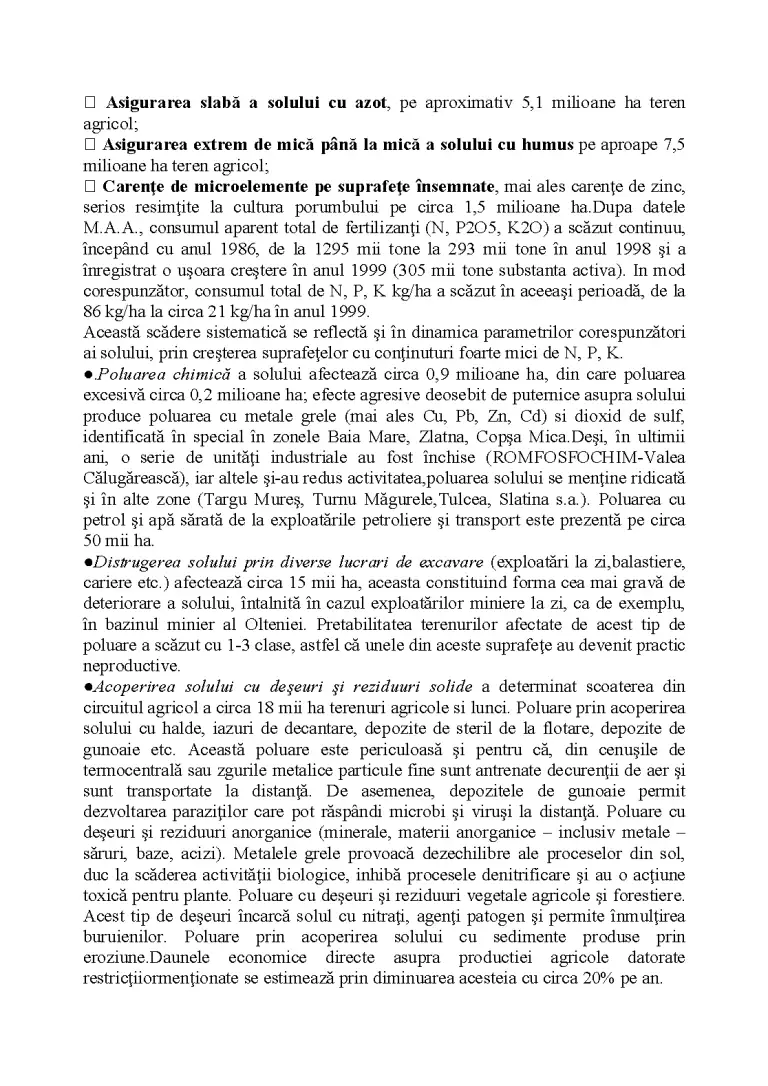Reglementări Comunitare și Naționale privind Calitatea Solului ...