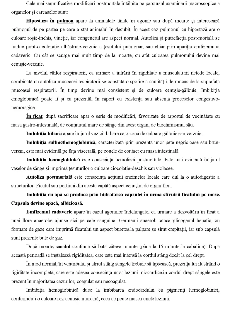 Morfologia Modificărilor Postmortem și Relevanța lor în Aprecierea ...