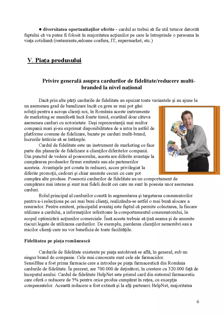 Implementarea pe Piața din România a Sistemului de Carduri de Reduceri ...