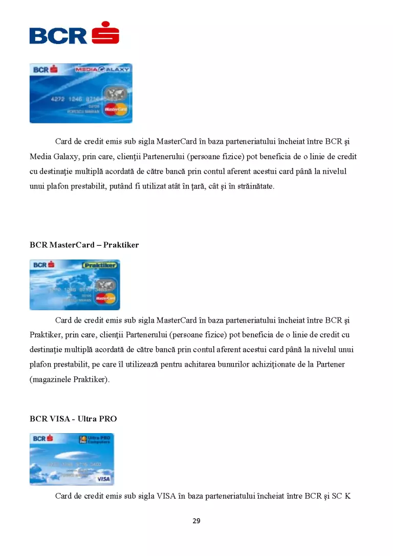Practică Bancară - BCR: Proiect [DOCX] - Bănci