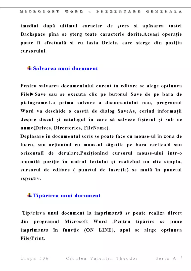 Proiect informatică Microsoft Word - Referat - Calculatoare #2078 ...