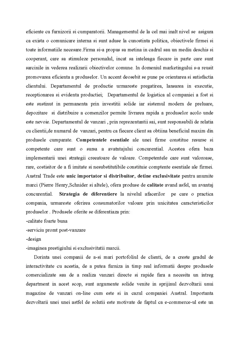 Strategii de Afaceri - Studiu de Caz - Proiect - Economie #208553 ...