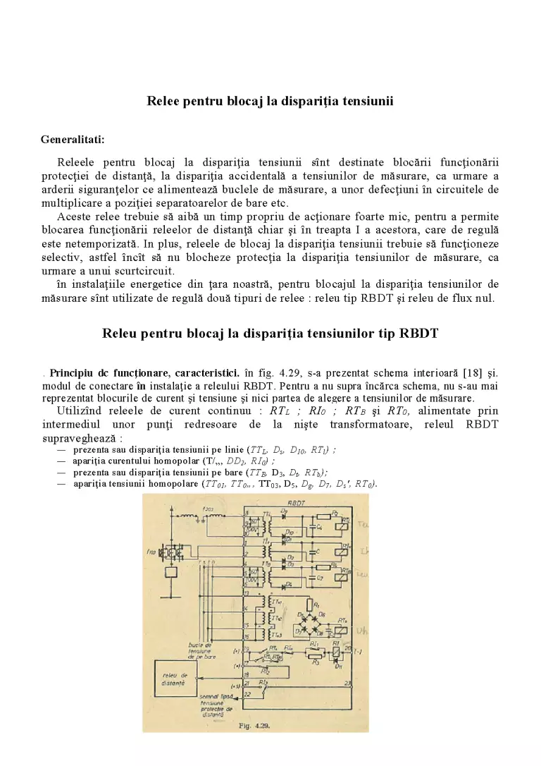 Relee pentru Blocaj la Dispariția Tensiunii - Laborator - Energetică ...