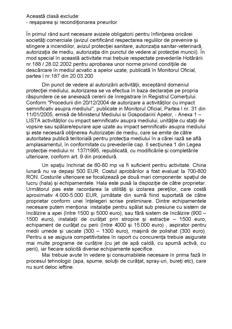 Plan de afaceri spălătorie auto - Proiect - Management #21145 | RegieLive
