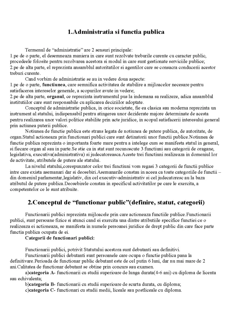 Promovarea funcționarilor publici în Franța - Referat - Știința ...