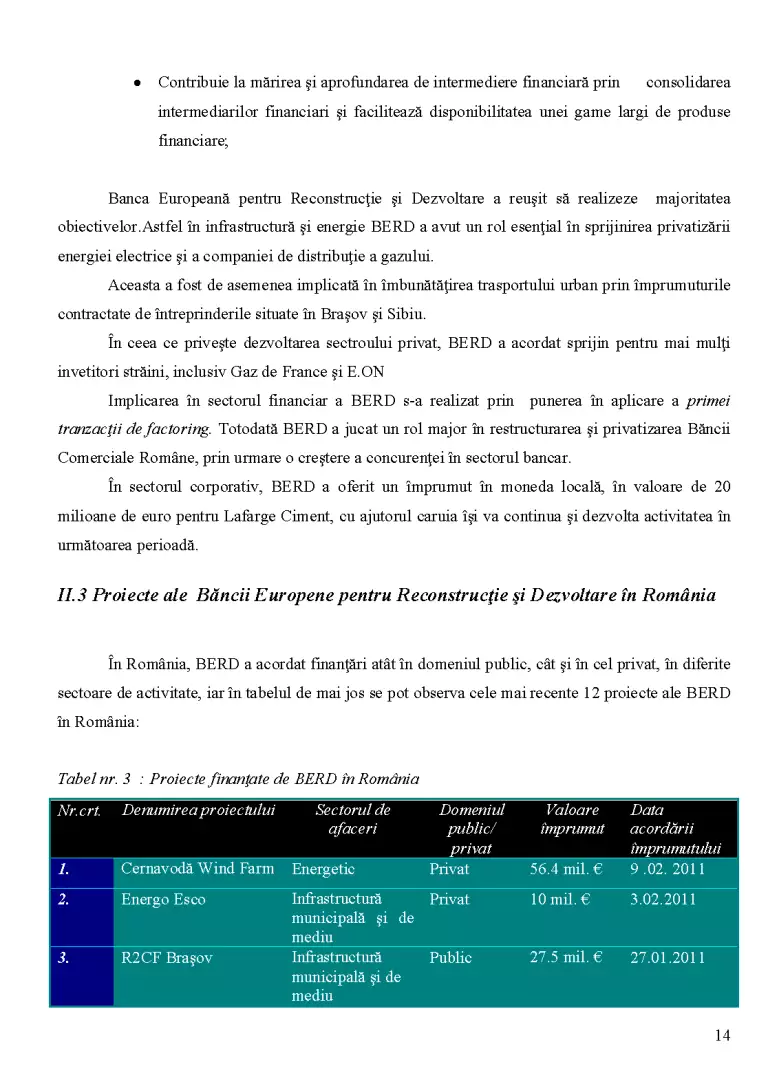 Operațiunile Băncii Europene pentru Reconstrucție și Dezvoltare în ...