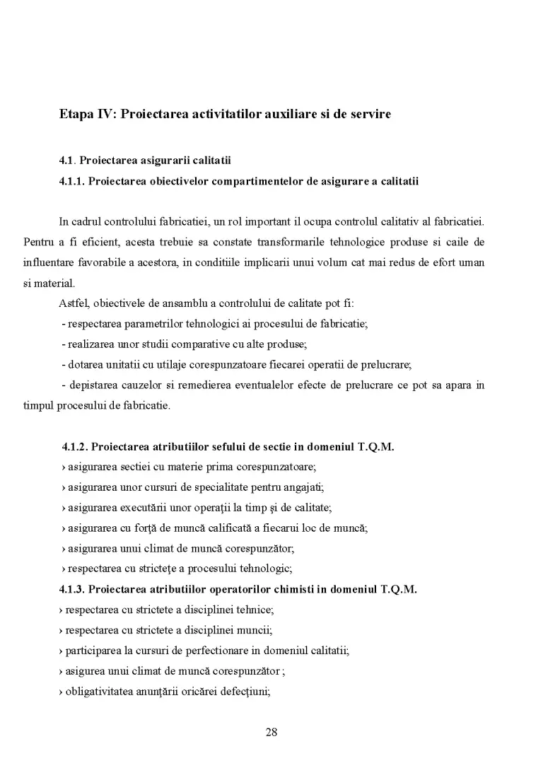 Proiectarea organizării producției și a muncii în secția de obținere a ...