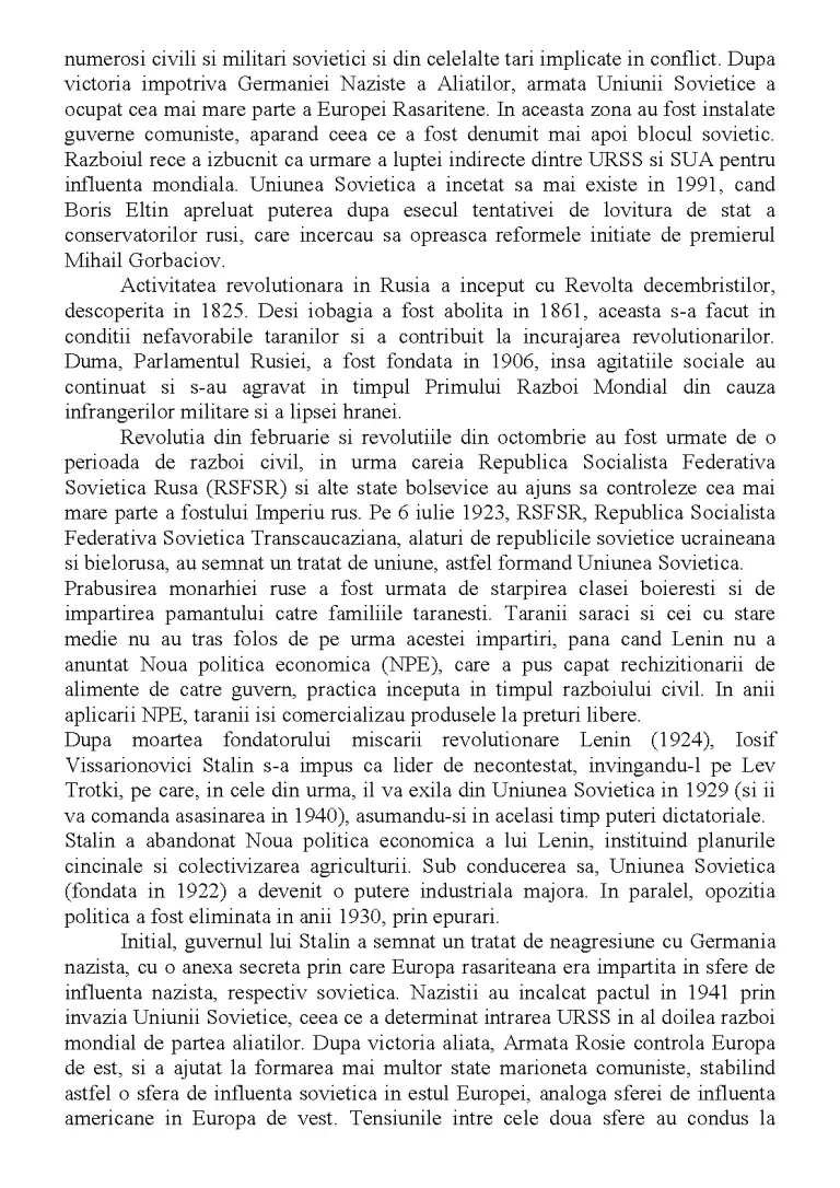 CCCP - Proiect - Istorie Universală #21686 | RegieLive