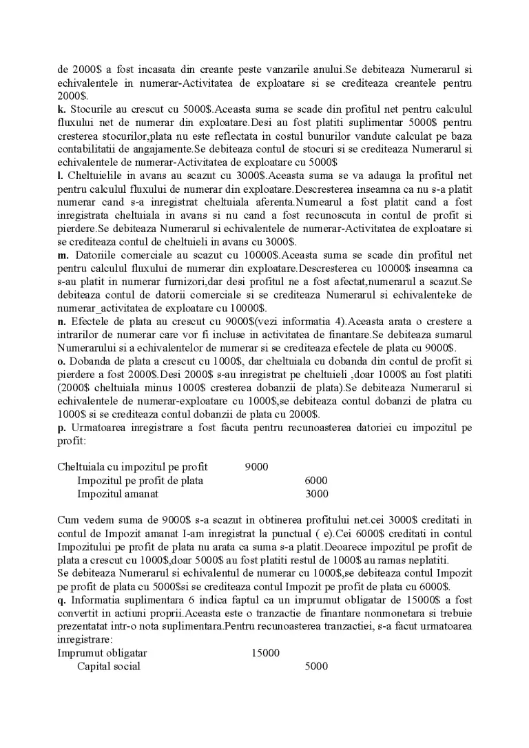 Situația Fluxurilor de Trezorerie - Referat - Economie #21772 | RegieLive
