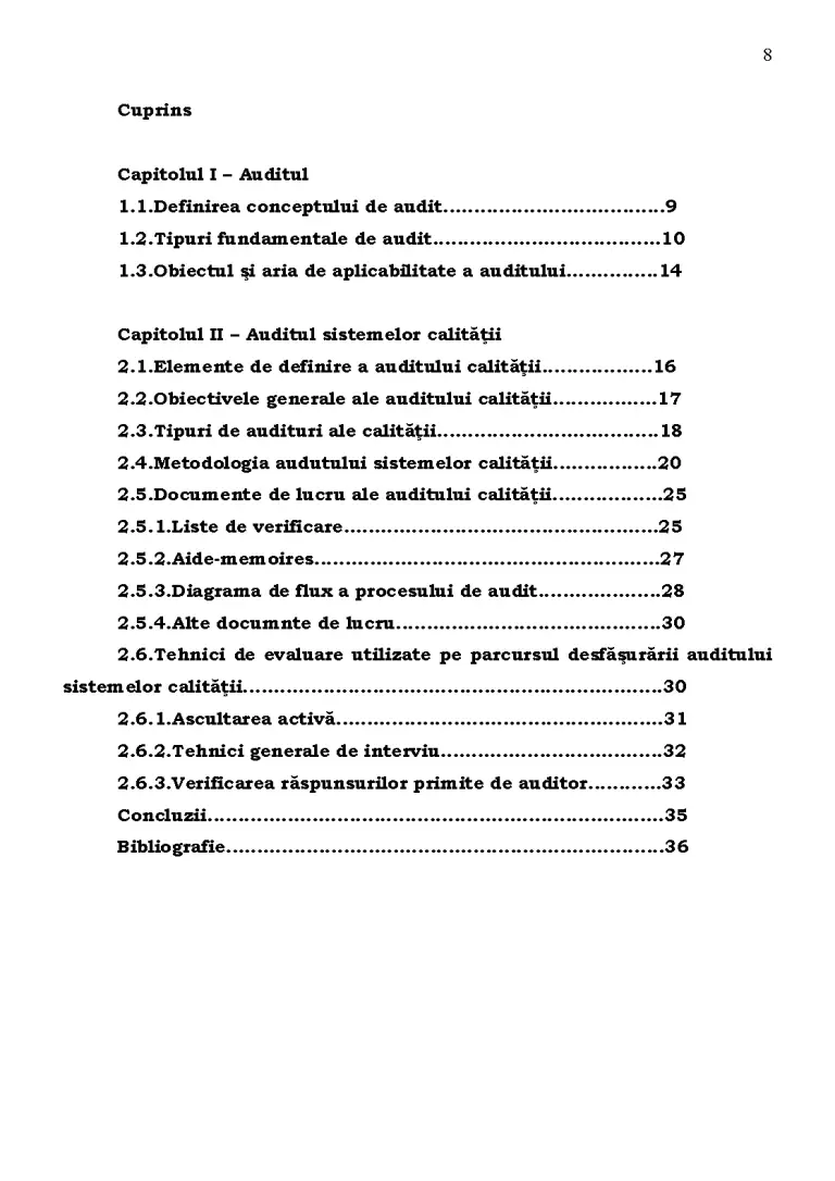 Auditul - Descrierea Principiilor Manageriale - Proiect - Management ...