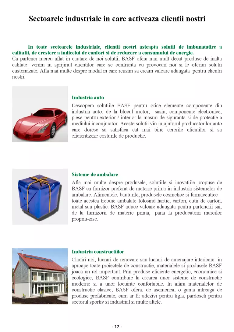 Analiza comparativă comercializării produselor chimice la Basf SRL ...