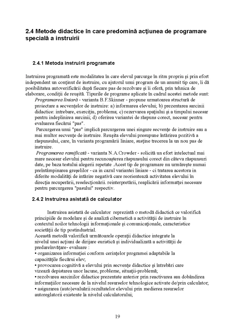 Metode de Învățământ - Proiect - Pedagogie #231200 | RegieLive