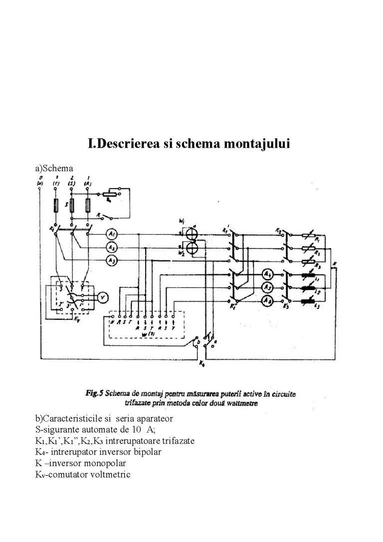 Măsurarea puterii active în circuite trifazate fără și cu conductor ...