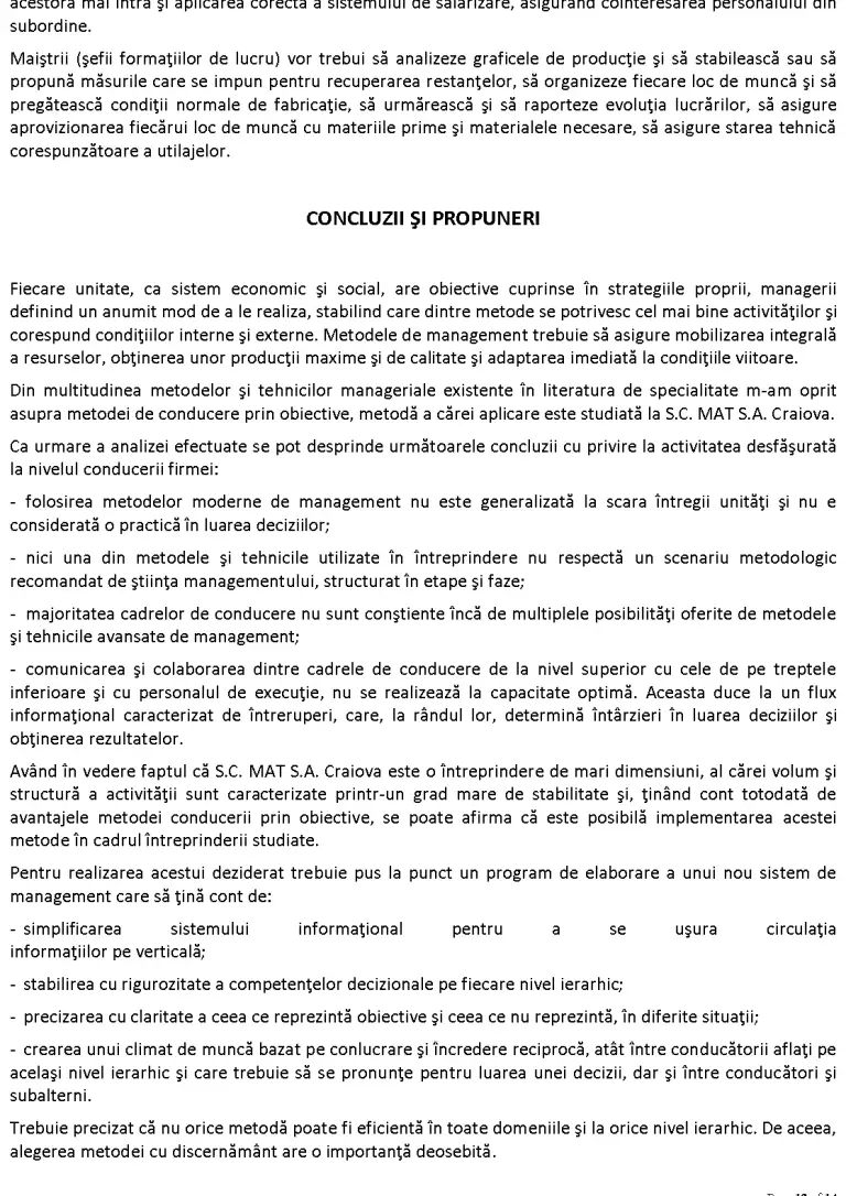 Managementul prin Obiective - Descriere Generală - Proiect - Management ...