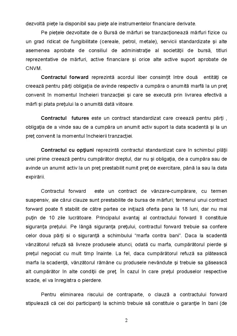 Contractul Forward - Referat - Management #23641 | RegieLive