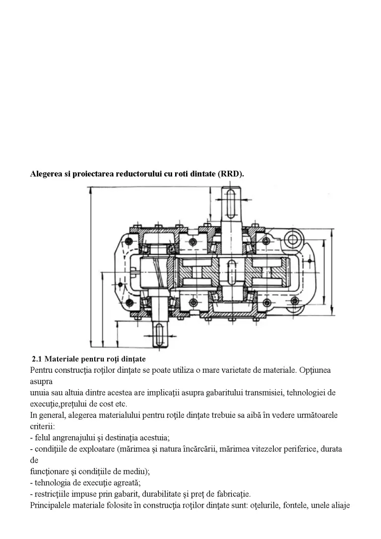 Proiectarea unei transmisii mecanice - Proiect - Mecanică #237843 ...