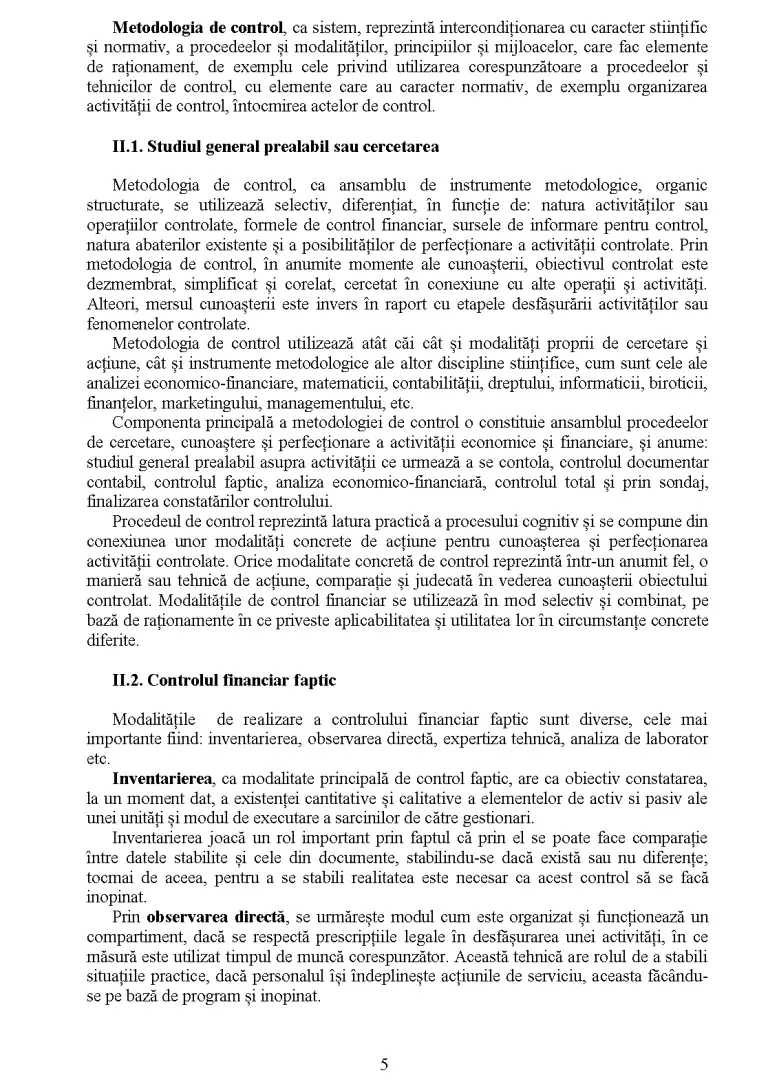 Metodologia de Control - Referat - Finanțe #238115 | RegieLive