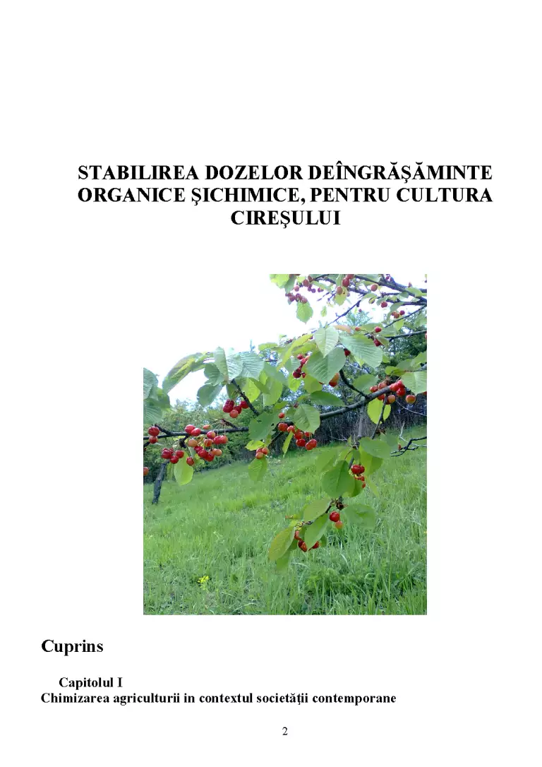 Stabilirea dozelor de îngrășăminte organice și chimice, pentru cultura ...