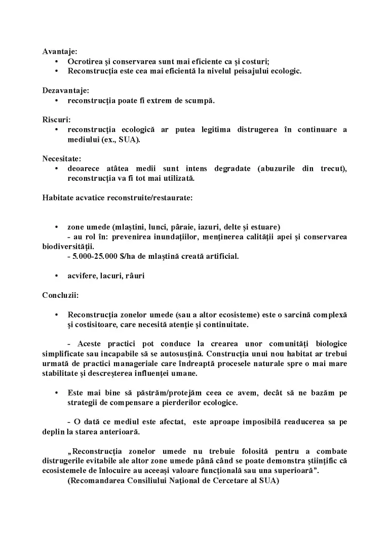 Conservarea Diversității Biologice - Curs - Ecologie #239900 | RegieLive