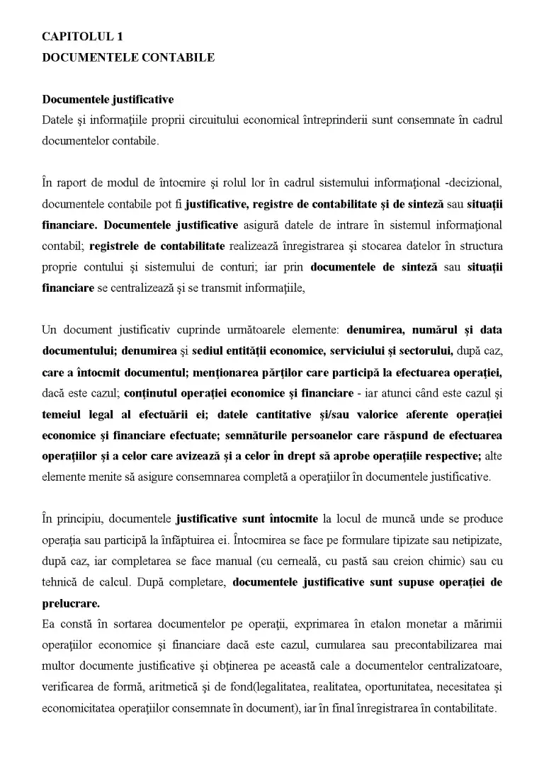 Documentele Contabile - Proiect - Contabilitate #241047 | RegieLive