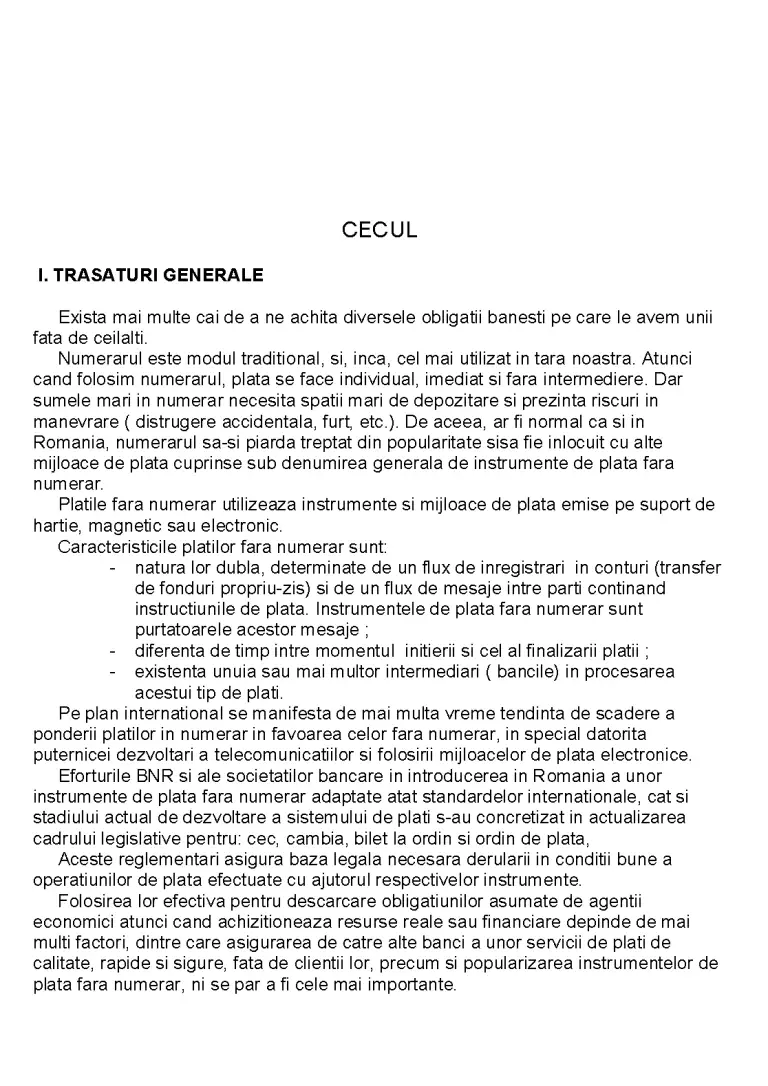 Cecul - Referat - Bănci #241067 | RegieLive