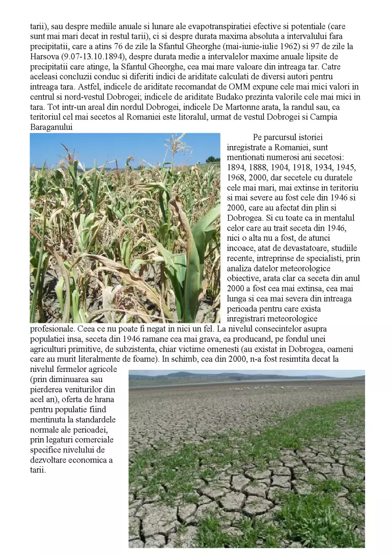 Fenomene Climatice de Risc din Dobrogea - Proiect - Geografie #242809 ...
