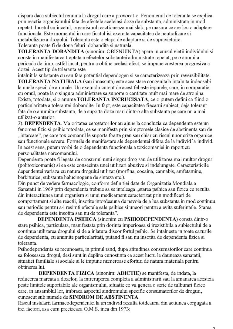 Starea de dependență - Referat - Psihopedagogie #24611 | RegieLive